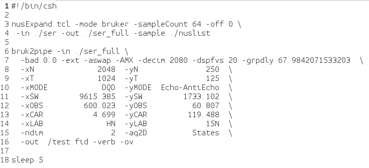 Processing with SMILE – Bio-NMR Core